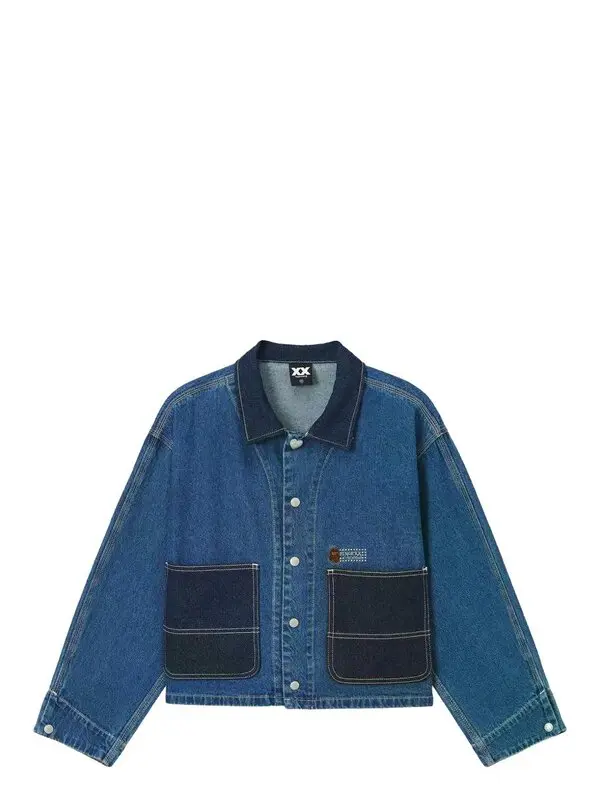 FINGERCROXX Logo-patch Pocket Jacket - Blue