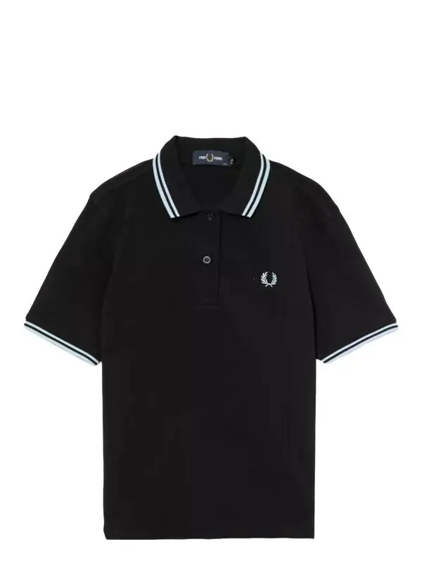 Fred Perry Logo-embroidered Polo Shirt - Black
