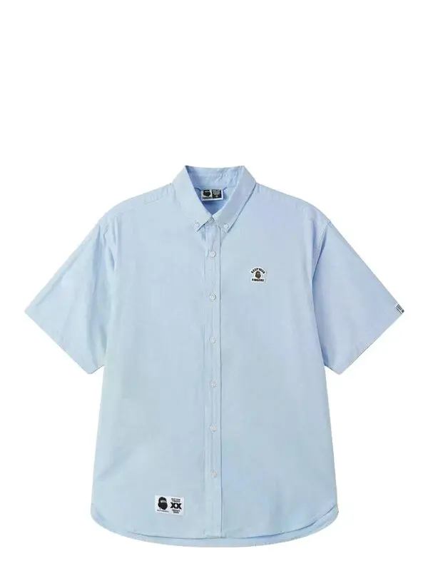FINGERCROXX Short-sleeve Badge Shirt - Blue