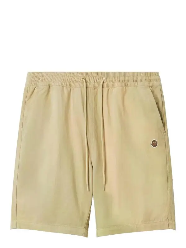 FINGERCROXX Logo-patch Drawstring Shorts - Neutrals