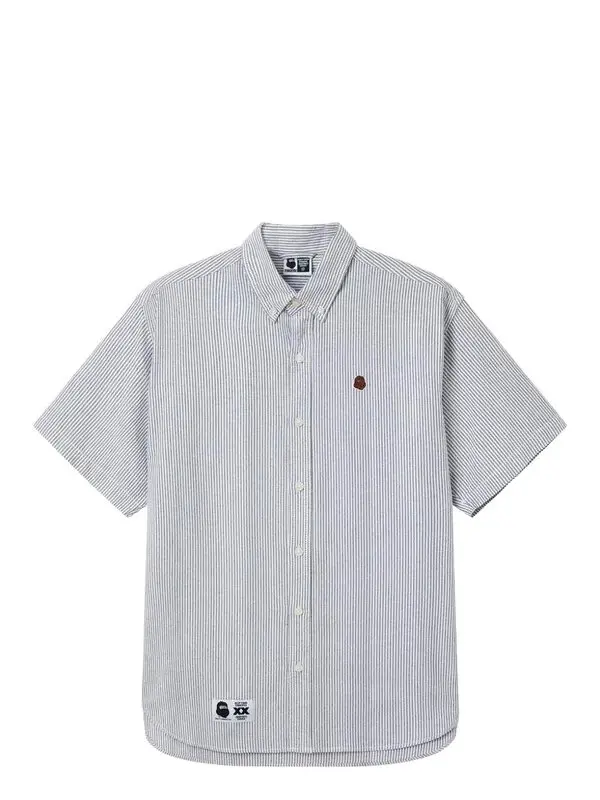FINGERCROXX Striped Button Shirt - White