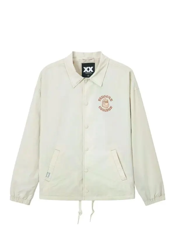FINGERCROXX Graphic Drawstring Jacket - Neutrals