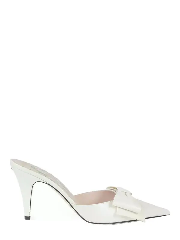 Valentino Garavani Bow Detail Heeled Mules - White
