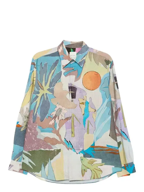 Paul Smith Printed Shirt - Blue