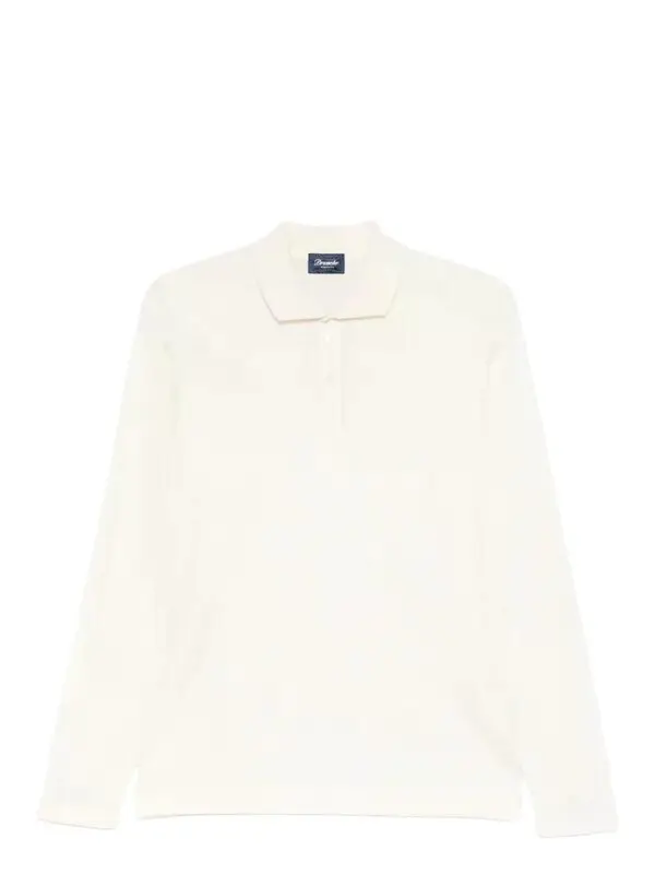 DRUMOHR Long-sleeve Polo Shirt - Neutrals