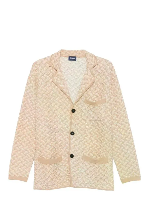 DRUMOHR Long Sleeve Cardigan With Pocket - Neutrals