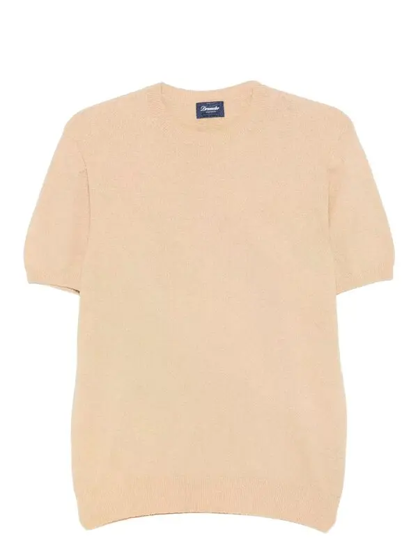 DRUMOHR Short-sleeve Crew Neck T-shirt - Neutrals