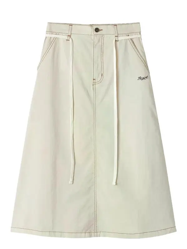 FINGERCROXX Logo-embroidered Skirt - Neutrals