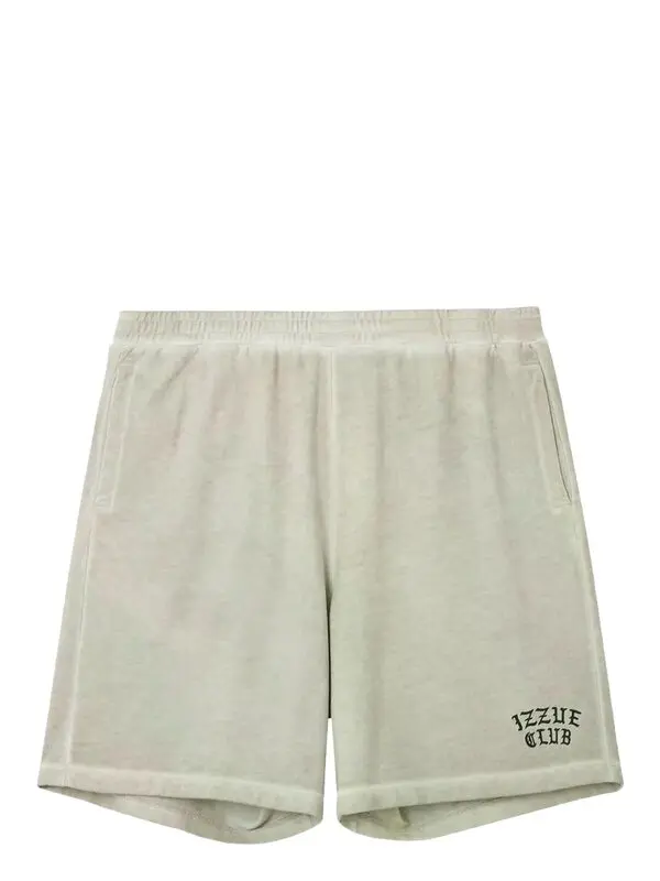 Izzue Logo Cotton Shorts - Neutrals