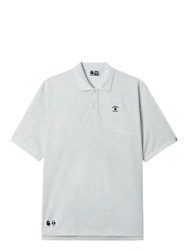 FINGERCROXX Logo-appliqué Polo Shirt - Grey