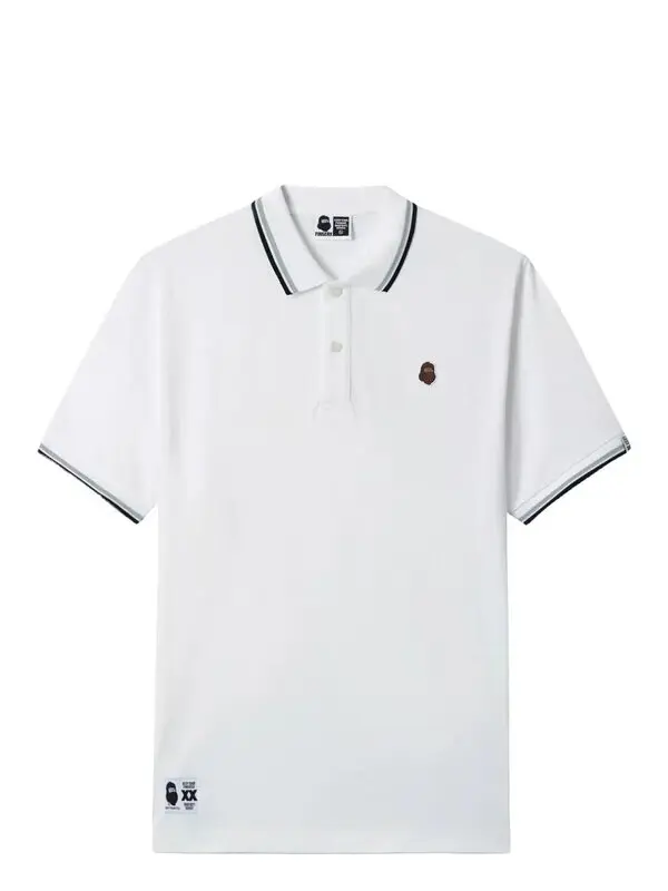 FINGERCROXX Logo-appliqué Polo Shirt - White