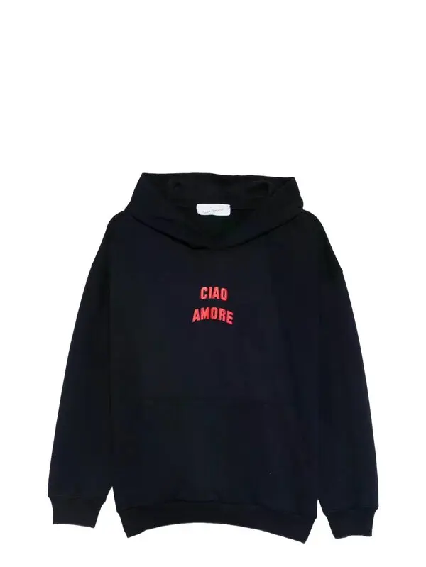 Giada Benincasa Hooded Cotton Sweatshirt - Blue