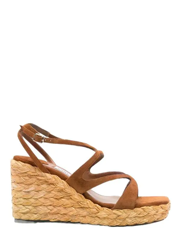JIMMY CHOO Ayla Wedge Sandals - Brown