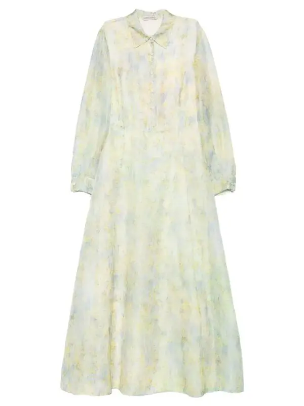 Alberta Ferretti Floral Maxi Dress - Yellow