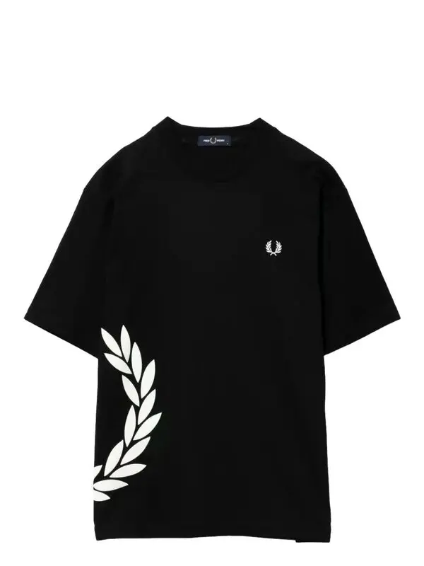 Fred Perry Logo-embroidered T-shirt - Black