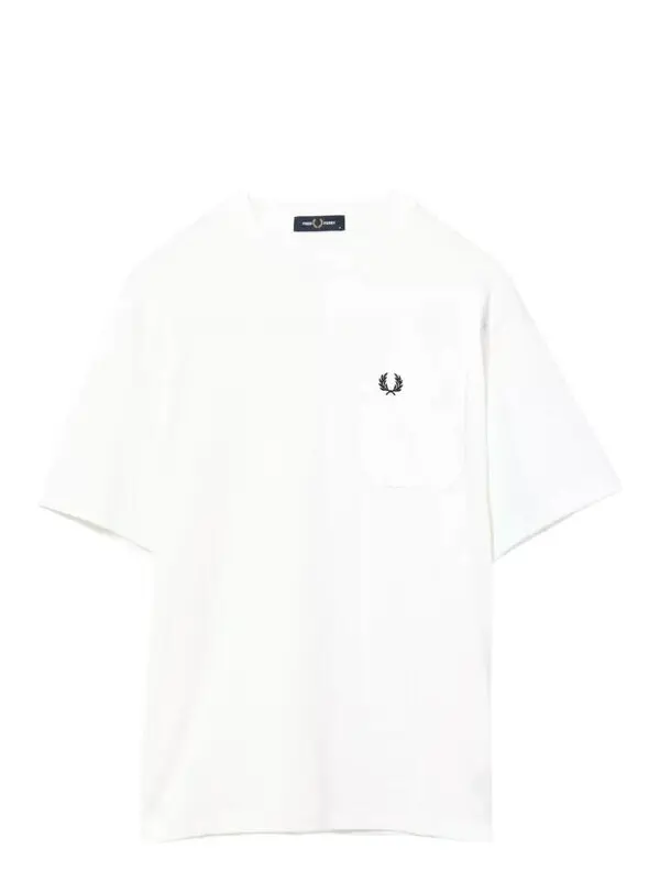 Fred Perry Logo-embroidered T-shirt - White