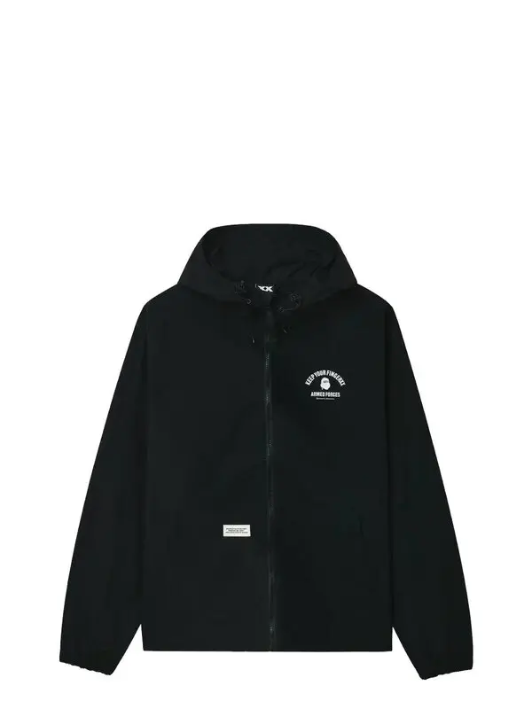 FINGERCROXX Graphic Print Hoodie - Black