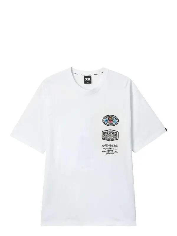 FINGERCROXX Patch-appliqué T-shirt - White
