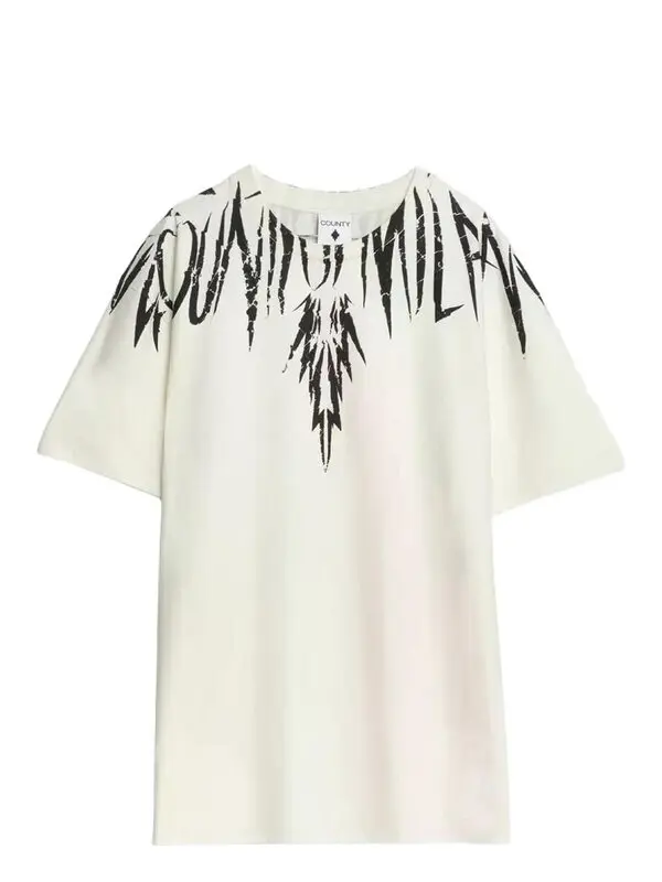COUNTY OF MILAN Graphic-print T-shirt - Neutrals