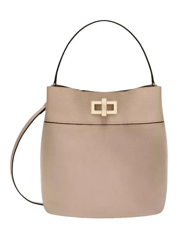 Furla Amelia S Turnlock Bucket Bag - Neutrals