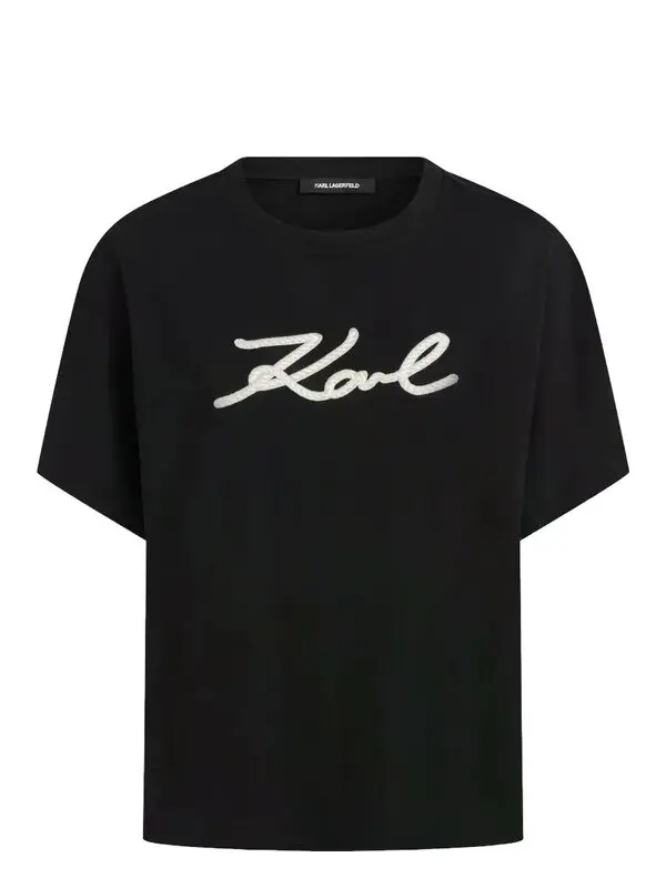 Karl Lagerfeld Logo-detail T-shirt - Black