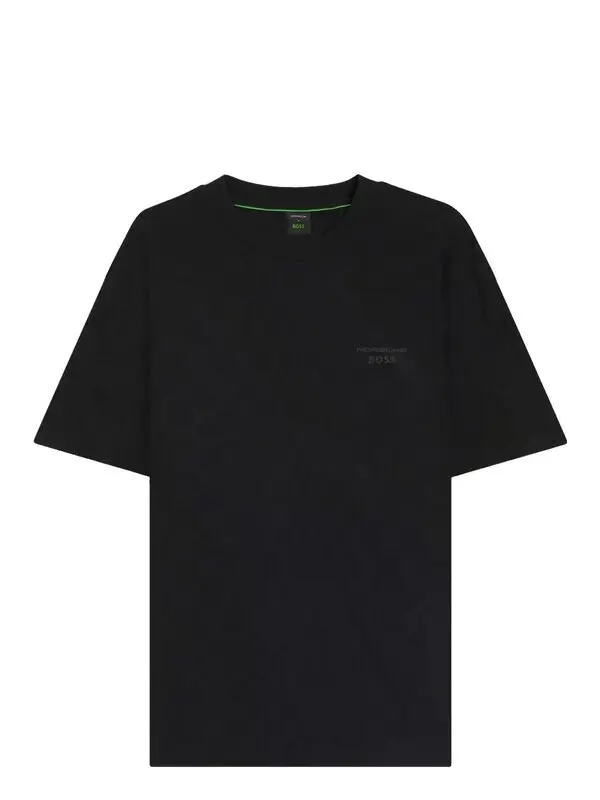 BOSS Logo-emed Crew-neck T-shirt - Black