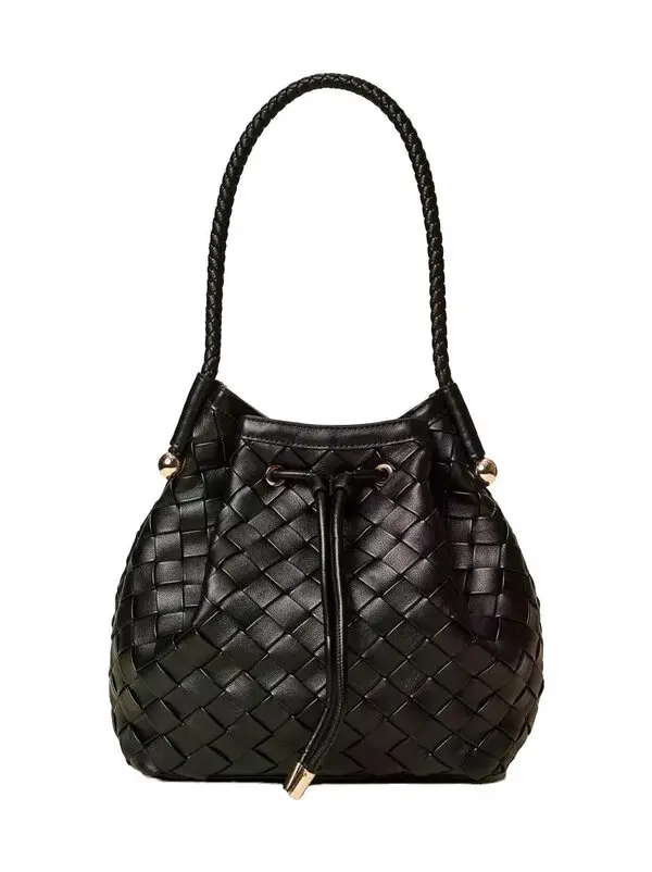 TWINSET Interwoven Bucket Bag - Black