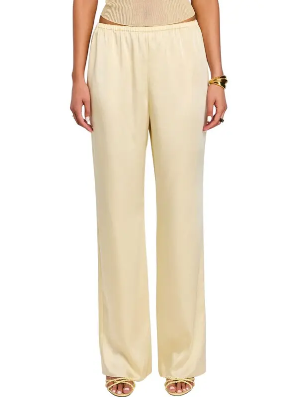 SEROYA Lillian Satin Pant - Butter