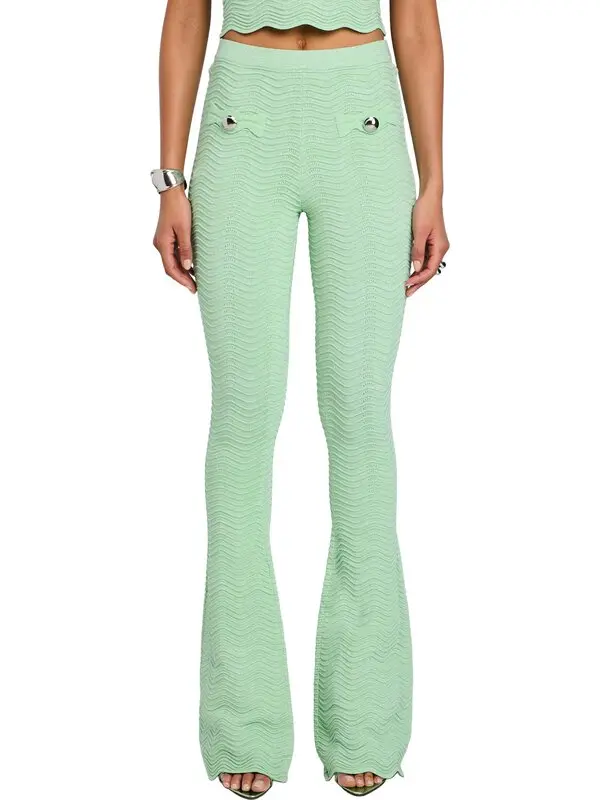 Retrofete Joliet Rib Knit Pant - Metallic Mint