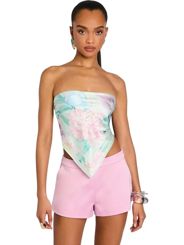 Retrofete Alivia Silk Top - Beija Flor Pistachio