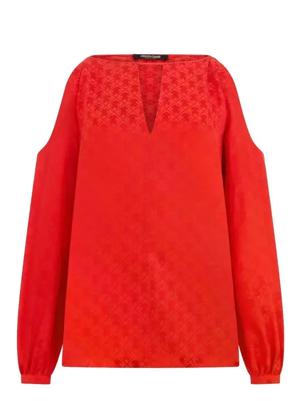 Roberto Cavalli Cut-out-detail Blouse - Red