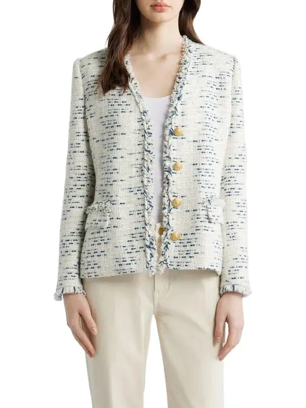 Kobi Halperin Sapphire Tweed Jacket - Blue Multi