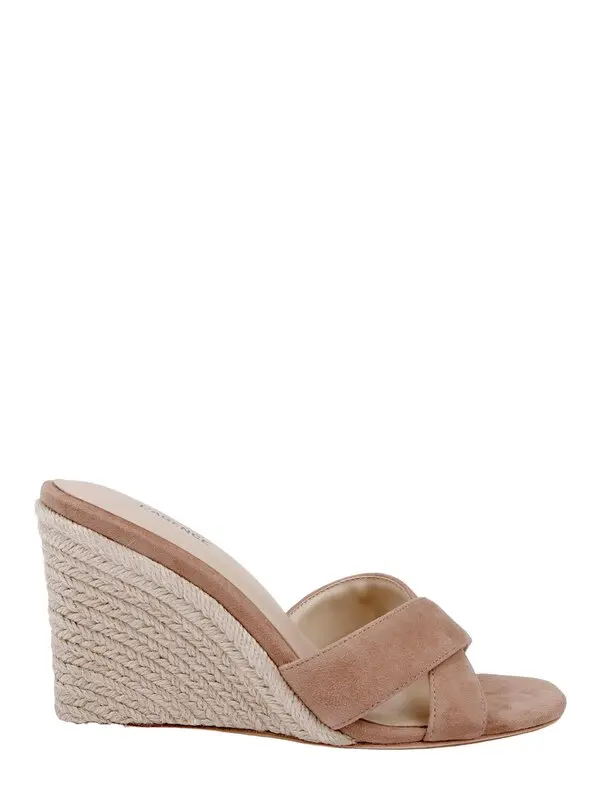 L'Agence Rosaline Wedge Espadrille - Cappuccino Suede