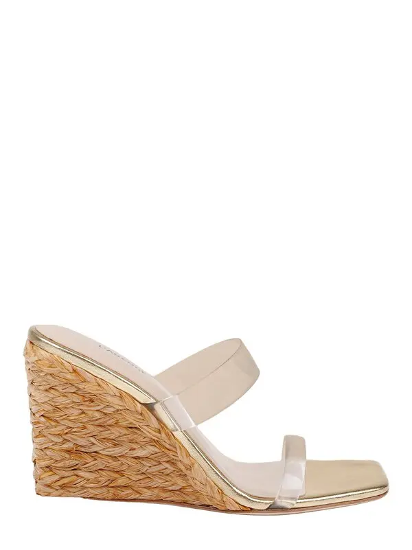 L'Agence Farrell Wedge Espadrille - Gold Leather