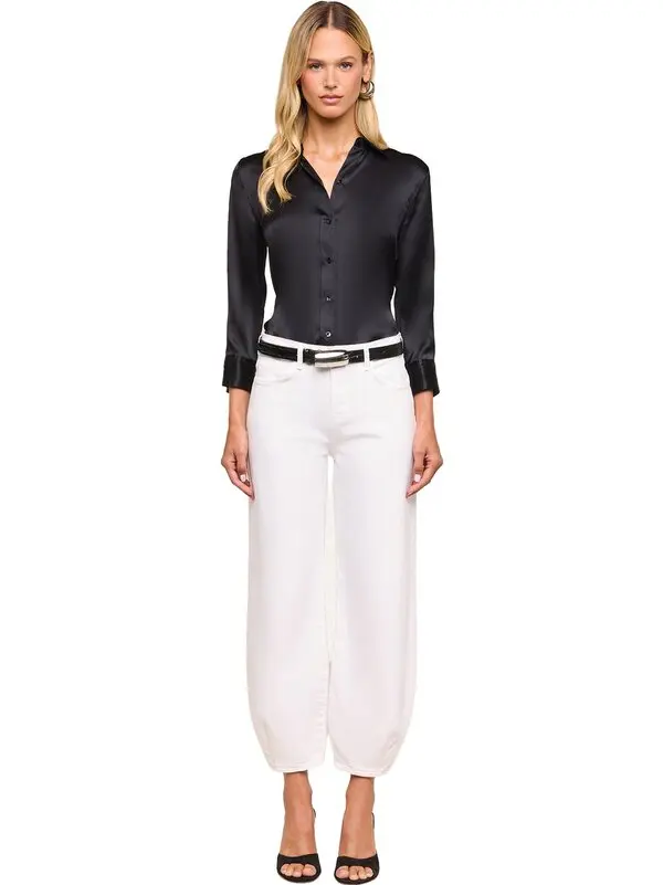 L'Agence Krista Tapered Jean - Blanc