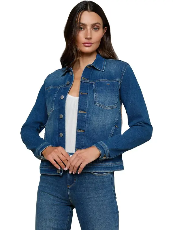 L'Agence Celine Slim Fit Jean Jacket - Authentique