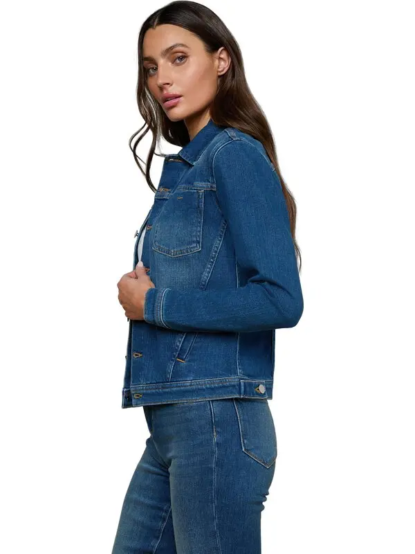L'Agence Celine Slim Fit Jean Jacket - Authentique
