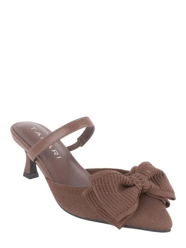Tahari Monaco Kitten Heel Mules - Brown