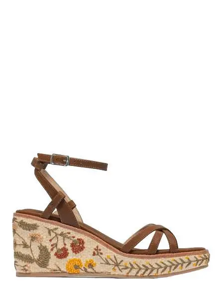 Bernardo Cario Wedge Sandal - Saddle