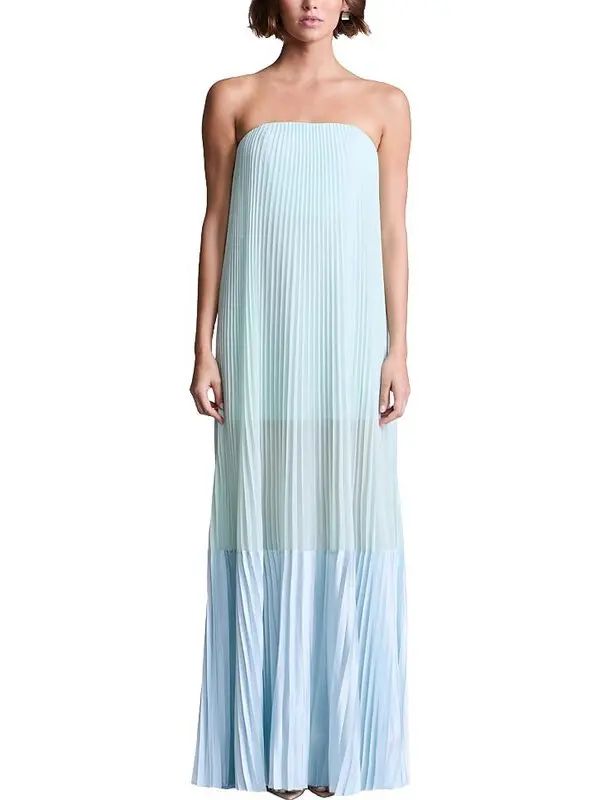 Bcbgmaxazria Nora Strapless Gown - Aqua