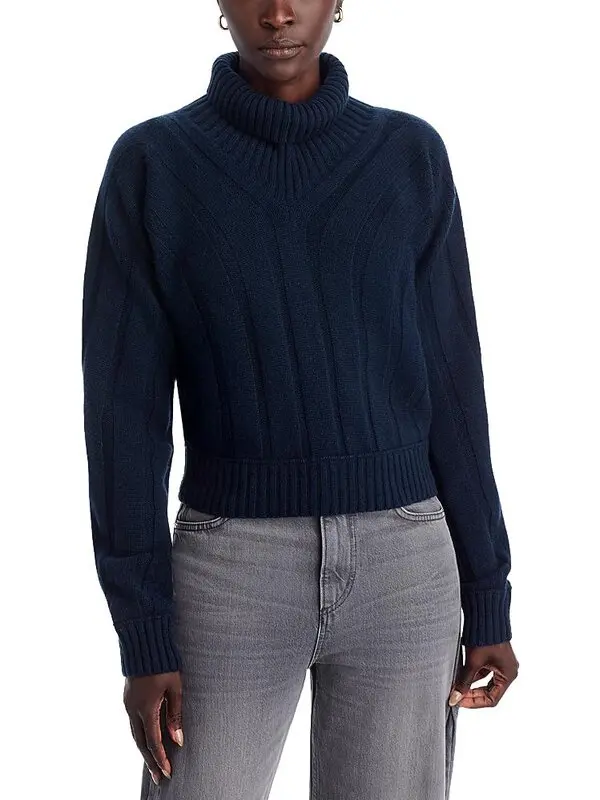 BOSS Fisaniara Wool And Cashmere Sweater - Dark Blue