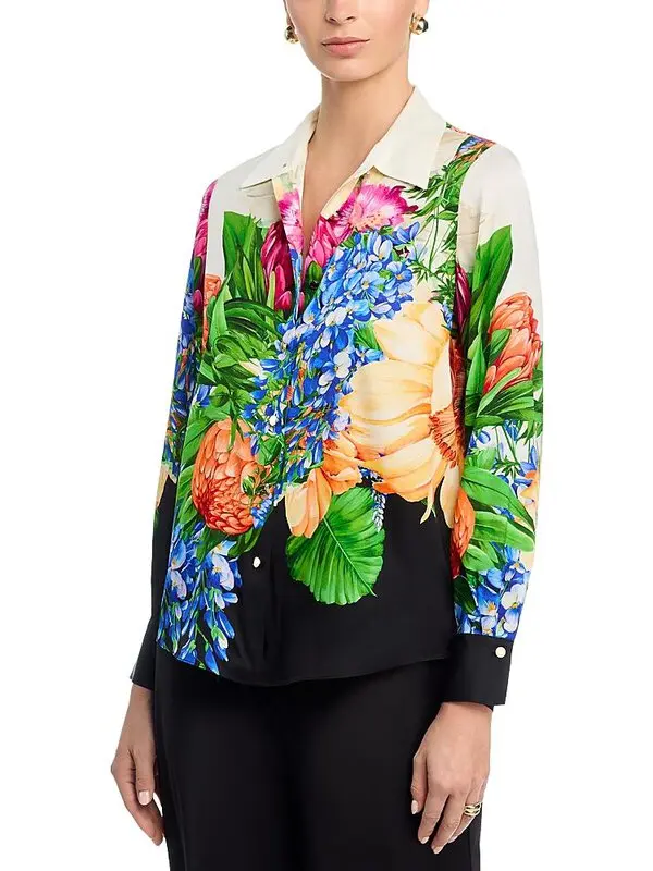 Elie Tahari Madeline Blouse - Spring Meadow
