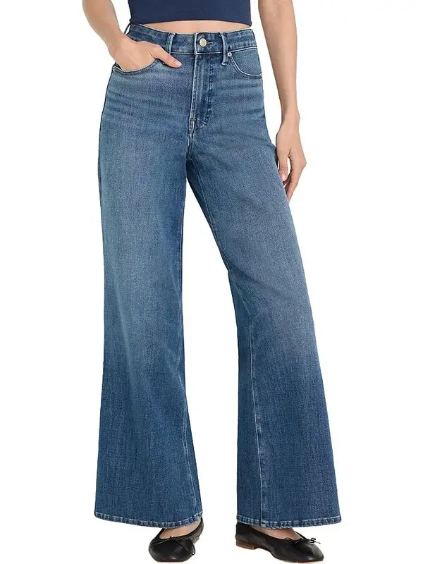 Good American Good Waist High Rise Palazzo Ankle Jeans - Indigo