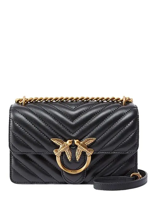 Pinko Love One Mini Crossbody Bag - Black-antique Gold