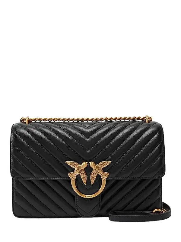 Pinko Love One Classic Quilted Leather Convertible Crossbody - Zq