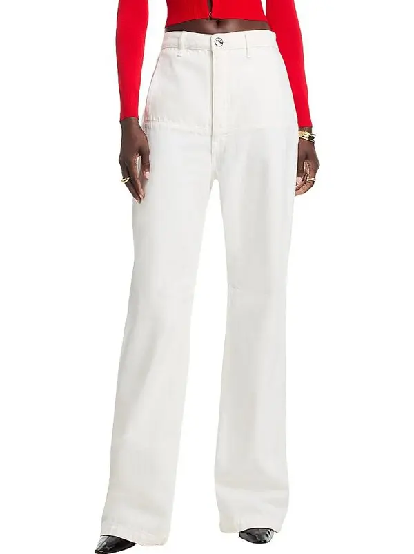 Brandon Maxwell The Stevie Wide-leg Jeans - White