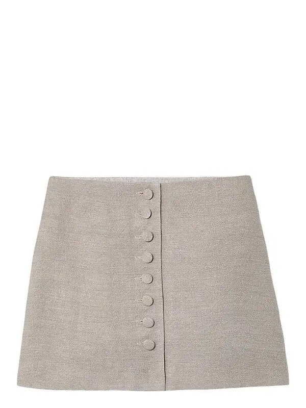 LIBEROWE Maha Linen Mini Skirt - Beige