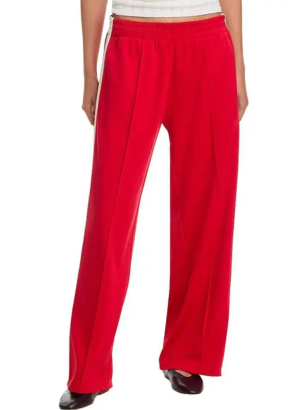 The Great. Wide Leg Track Pants - Poppy Red