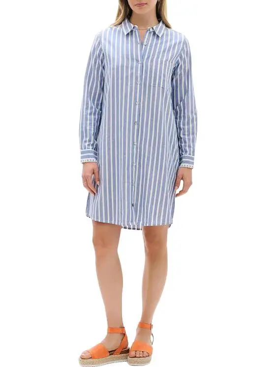 HATLEY Julia Stripe Shirtdress - Blue