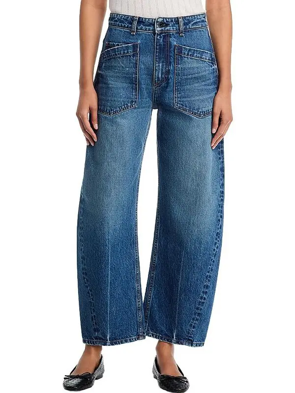 ASKK NY High-rise Twisted Barrel Jeans - Gunnison